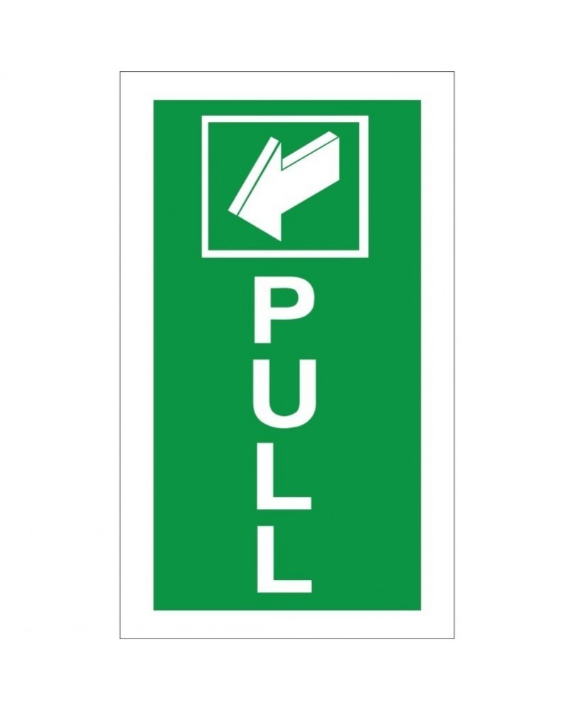 Pull Instruction Sign – 100mm x 200mm – Unifire & Security