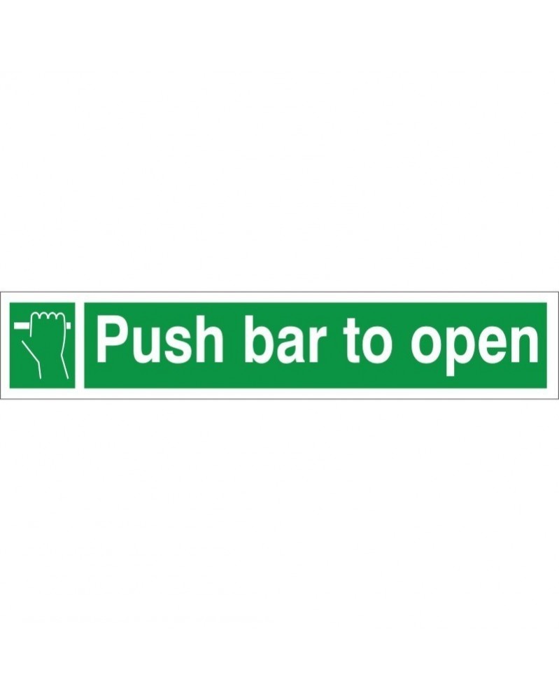 Push Bar To Open Instruction Sign – Unifire & Security